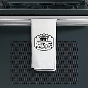 ThisWear Gifts for Mimi Love Served Fresh Mimi's Kitchen Comfort Memories Made Here Decorative Kitchen Tea Towel White