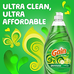 Gain Ultra Dishwashing Liquid Dish Soap, Original Scent, 38 fl oz