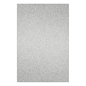 24 Sheets Silver Glitter Cardstock Paper for Scrapbooking, Arts, DIY Sparkle Crafts, 250gsm, Double-Sided (8 x 12 In)