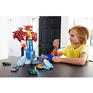 Hot Wheels Dragon Blast Play Set with Launcher for Heroic Action