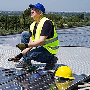 Preciva Solar Crimping Tool Kit for 2.5-6.0mm²/AWG26-10 Solar Panel PV Cable with 10PCS Male Female Solar Panel Cable Connectors and 2PCS Spanners Wrench