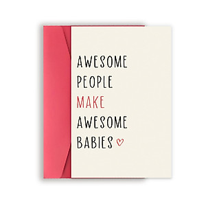 Missonemi Funny Baby Shower Card, Humorous Baby Shower Gifts for Girls Boys, New Baby Card for New Mom New Dad, Cute Baby Expecting Card, New Baby Arrival Card, Congratulations Pregnancy Card