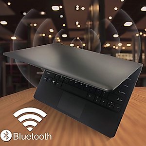 Tocosy HD 12.5 inch Ultrabook Laptop Notebook Computer Windows 10 Quad Core Atom 1.44Ghz Processor 4GB RAM 64GB eMMC Storage USB WiFi HDMI Camera Speaker Keyboard (Black)