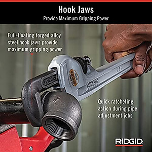 RIDGID 31100 Model 818 Aluminum Straight Pipe Wrench, 18-inch Plumbing Wrench