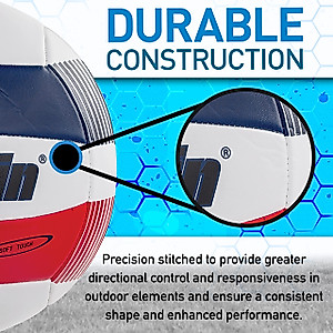 Franklin Sports Super Soft Spike Volleyball, Red/White/Blue