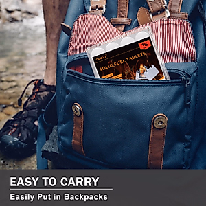 Godora 46 PCS Solid Fuel Tablets, Powerful Solid Fuel (1300-Degree), Lit Easily Solid Fuel Tablets, Waterproof Solid Fuel Tablets for Backpacking, Outdoor, Camping, and Emergency Use -Eco Friendly