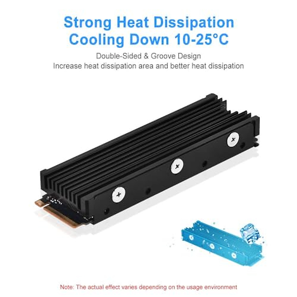 ELUTENG M.2 SSD Heatsink for PS5 / PC Easy Installation Heat Sink M2 SATA NVME Cooling Sink with 4 Thermal Silicone Pads M.2 SSD Cooler Set Heat Reduction for 2280 WD SanDisk Crucial Kingston Samsung