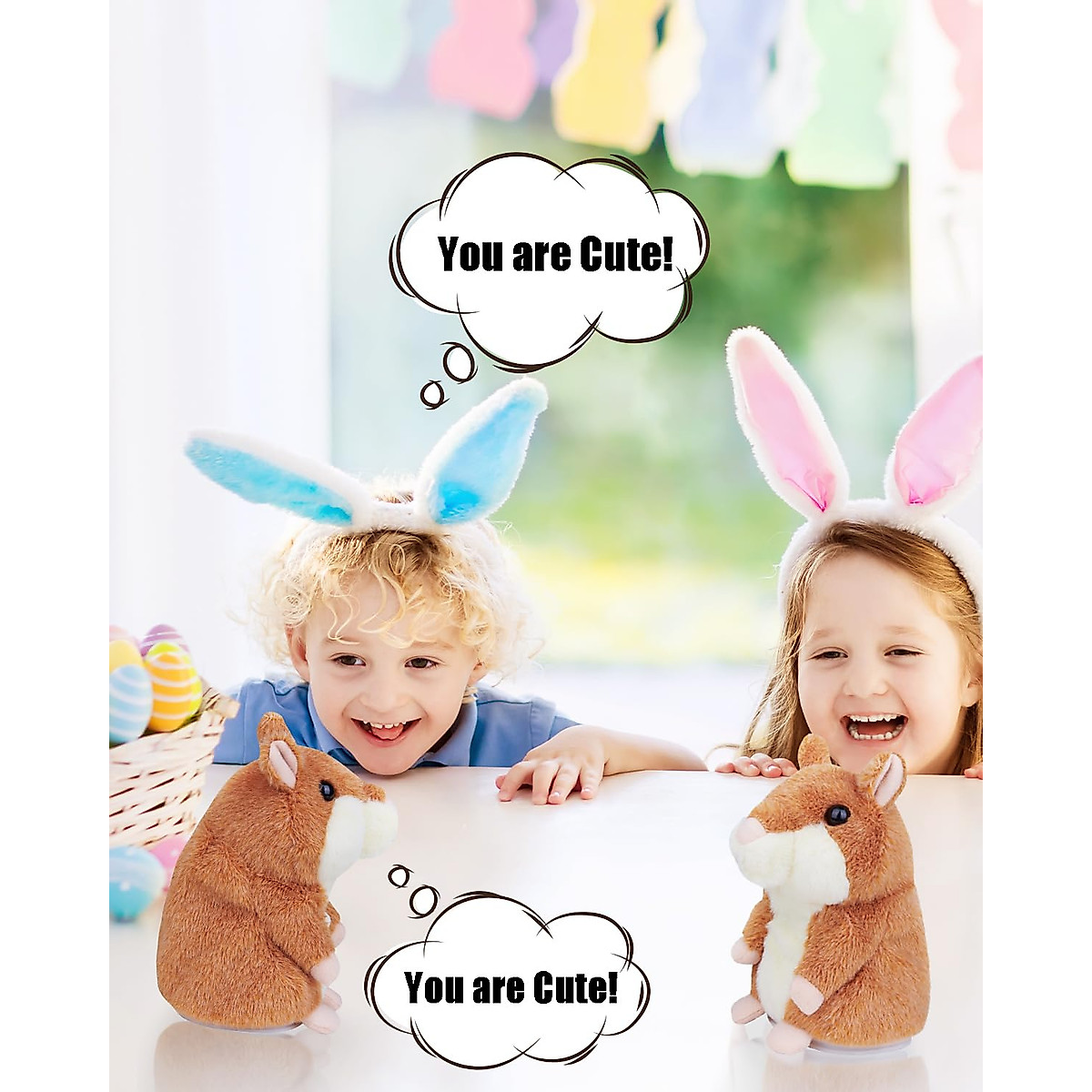 Ayeboovi Toddler Toys Talking Hamster Repeats What You Say Baby Toys Interactive Fun Toys Birthday Gift for Kids Stocking Stuffers for 3 4 5+ Year Old Girls Boys