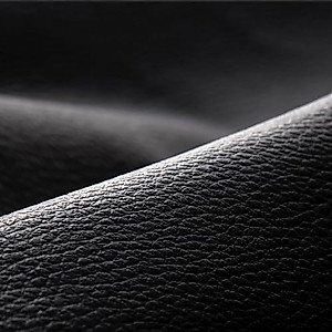 Marine Vinyl Fabric, Upholstery Faux Leather, Outdoor Boat Automotive, DIY and Crafting Pleather - Individual 1 Yard Cut 36"x54" (Black)