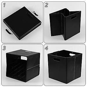 Oymlclivisa 13 Inches Collapsible Plastic Storage Cubes, Foldable Cube Storage Bins, 4 Packs