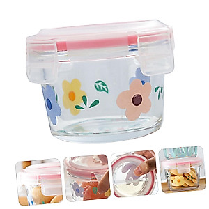 FELTECHELECTR Sealed Glass Box Containers Kitchen Storage Practical Container Durable Container Baby Food Airtight Storage Container Seal Food Container Sealed Food Case Small