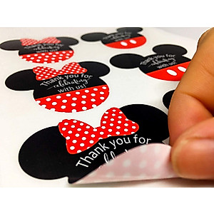 "Thank You for Celebrating with Us" Labels 2.38 x 2 Inch PVC Stickers Holiday Present Stickers-400 Pcs Birthday for Baby Shower Party Decor