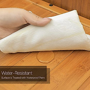 MoNiBloom 4 Tier Shoe Cabinet, Bamboo Free Standing Shoe Shelf Oragnizer Storage with Doors & High Baffle for 16-20 Pairs Home Entryway Hallway Office Bedroom, Brown