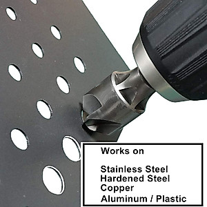 CONQUER Tools 2PCS Deburring Chamfer Tool Set, Deburring External Drill Bit, Countersink Drill Bit for Fit 1/8"-3/4"(3mm-19mm)