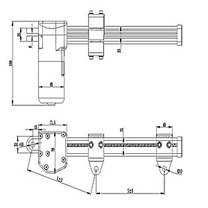 Mulin Power Recliner Motor Replacement with Cord Model ML8-175 ML8-175A Linear Actuator for Sofa Lift Chair Couch Massage Seat Bed Same as ML18-033 & ML18-026