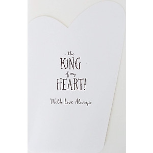 Happy Birthday To My Husband - The King of My Heart Greeting Card with Bulldog Dog