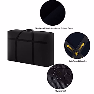 WITERY Large Storage Bags 180L 2PCS Waterproof Moisture Proof with Zipper Back to School Carry Bag for Comforters Blankets Clothes Quilts and Towels,Thick Under Bed Storage Bag Moving Bag USD$2899USD$28.99