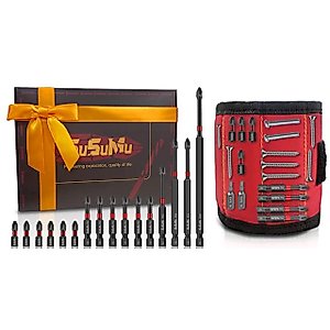 Gifts for Dad Men, Magnetic Wristband Unique Tool Gift for Men Stocking Stuffers, 1inch Phillips Bits #2 Impact With Tool Belt for Holding Screws Nails