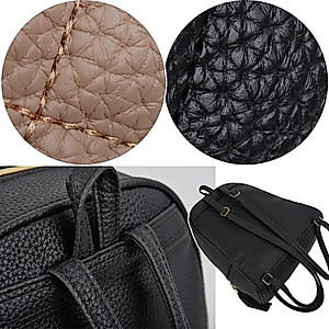Copi Women's Simple Design Fashion Quilted Casual Backpacks Black