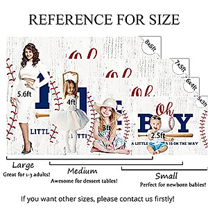 Mocsicka Baseball Baby Shower Backdrop Sports Oh Boy Baseball Baby Shower Party Decoration A Little Slugger is on The Way Baby Shower Background (8x6ft(96x72 inch))