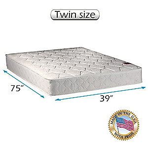 DS USA American Legacy Gentle Firm Innerspring Twin Size (39"x75"x8") Mattress Only - Sleepy System with Enhance Support Fully Assembled, Orthopedic, Good for Your Back, Longlasting