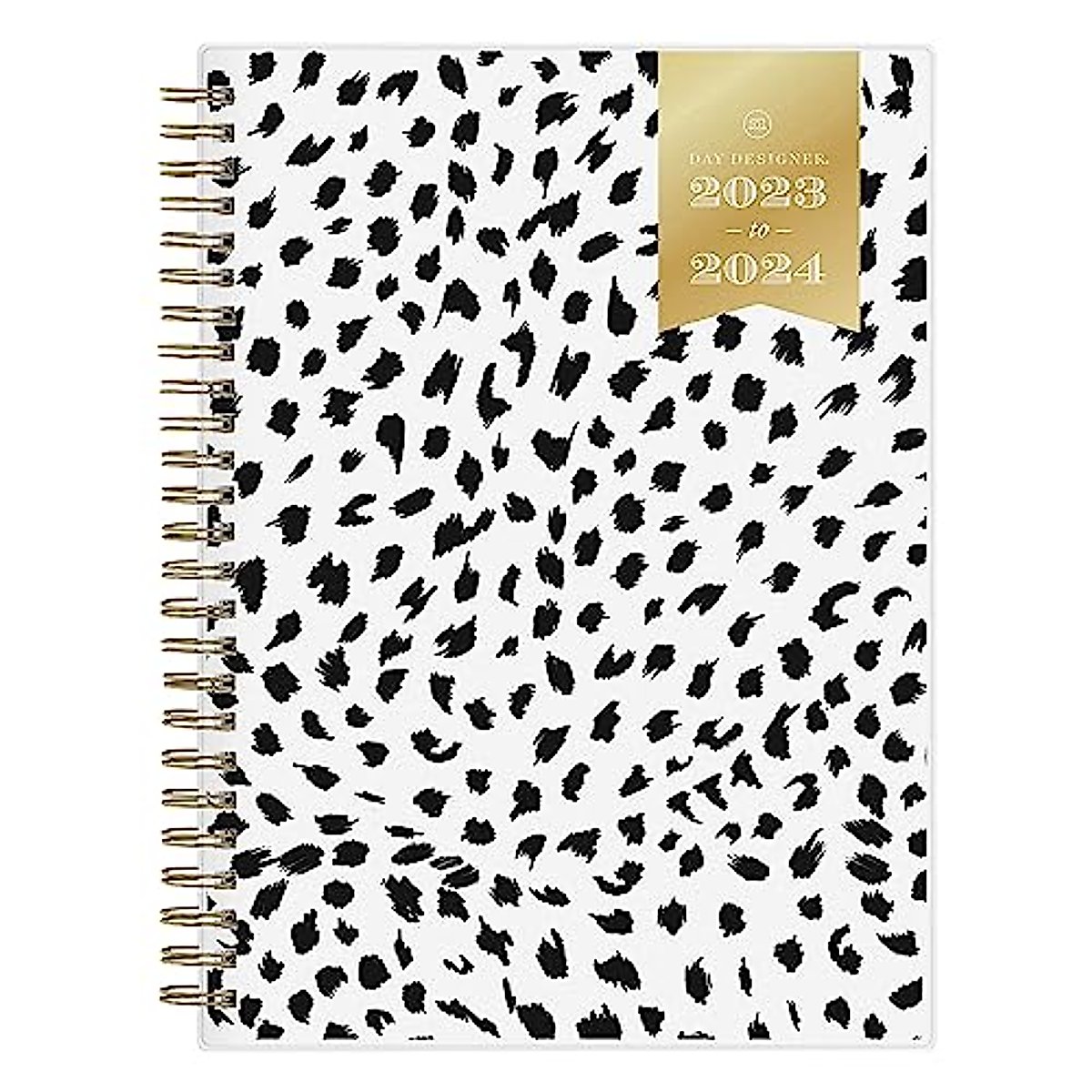 2023-2024 Day Designer Pebble Path Frosted Polypropylene Weekly/Monthly Academic Planning Calendar with Notes, 5-7/8" x 8-5/8", Black, July 2023 to June 2024, 142502