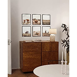 HAUS AND HUES Highland Cow Art and Farmhouse Wall Decor Cow Wall Art and Farmhouse Pictures | Cow Decor | Cow Prints Wall Art | Cow Pictures Wall Décor