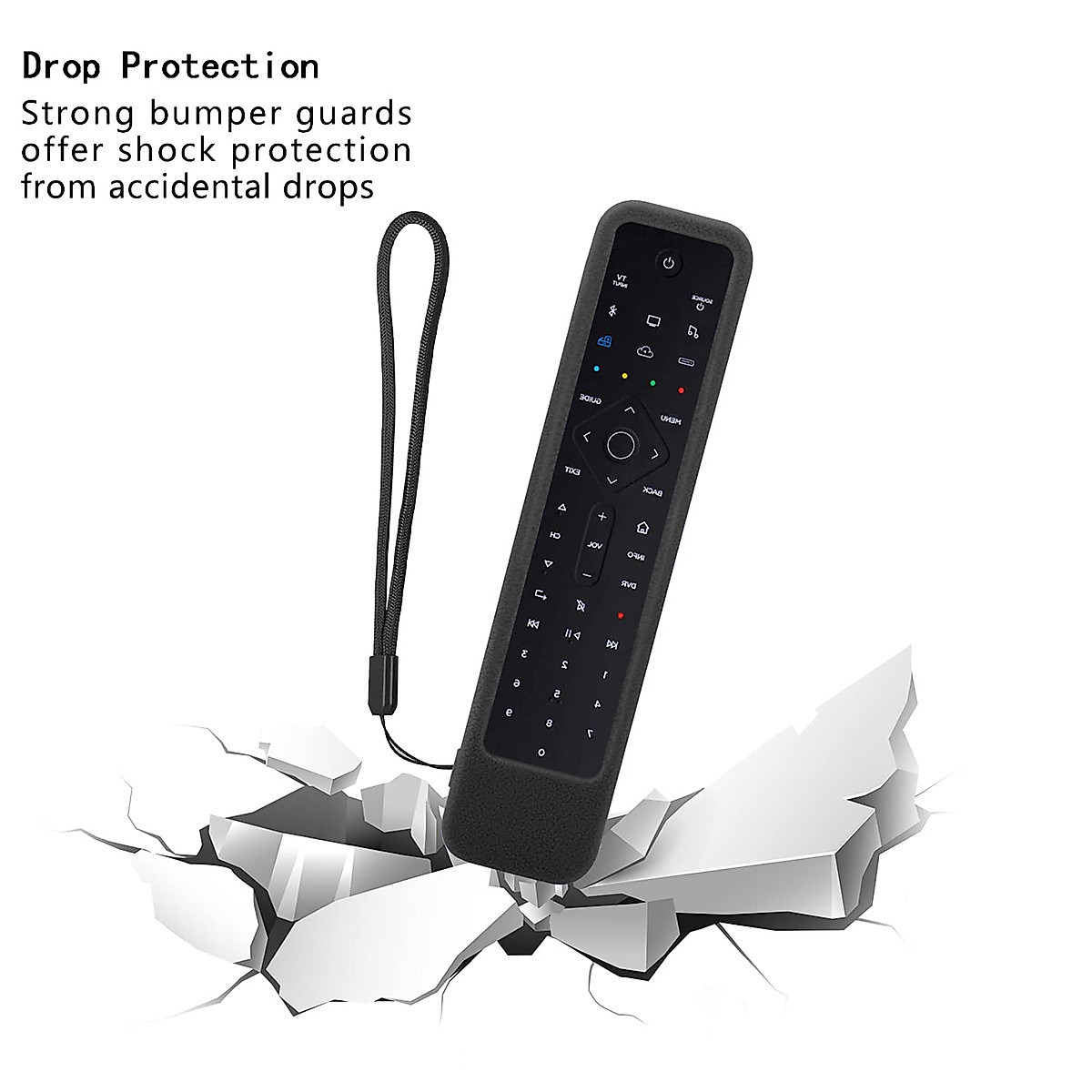 Protective Silicone Remote Case for Bose Soundbar 500 700 Remote Control, Shockproof, Washable and Skin-Friendly Cover, Non-Slip and Durable (Black)