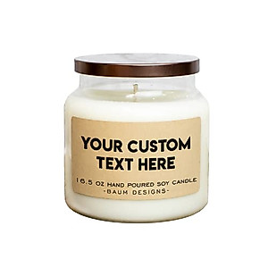 Personalized Your Custom Text Soy Candle