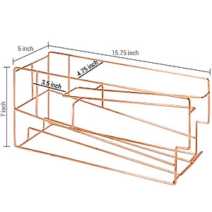 MyGift Modern Copper Tone Metal Wire Countertop or Pantry Can Holder Organizer Storage Dispenser Rack