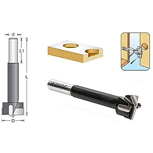 Amana Tool - 203020 Carbide Tipped Hinge Boring Bit 20mm Dia x 90mm Long x 10mm Shank