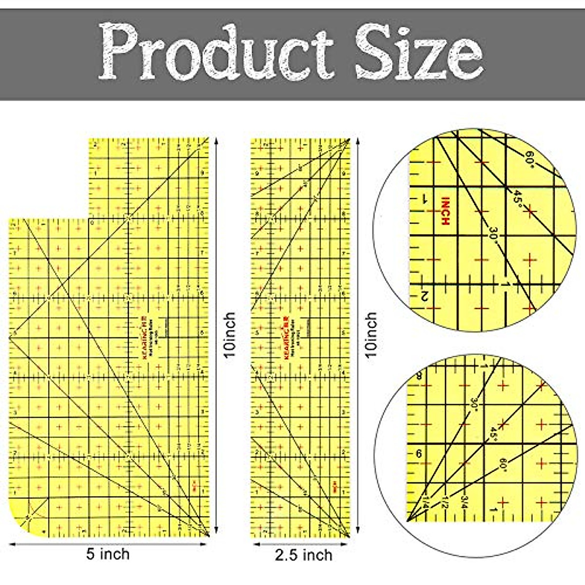 2 Pieces 2021 New Inches Hot Hem Sewing Ruler Hot Iron Ruler Hot Hemmer Pressing Tool Heat Resistant Ruler Sewing DIY Tools Measuring Quilting Press Handmade for Electric Iron Home Clothing Making()