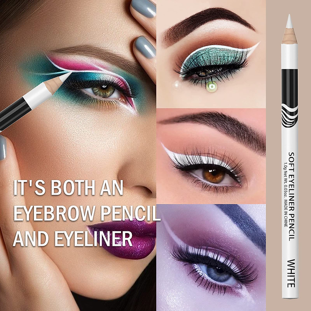 7Pcs Multicolor Eyebrow Pencil Eyeliner Set, Waterproof Eye Brow Pencil, Easy to Coloromen Women Professional Eyebrow Pencil Smudge Proof Long Lasting Makeup Eye Liners (Multicolor)