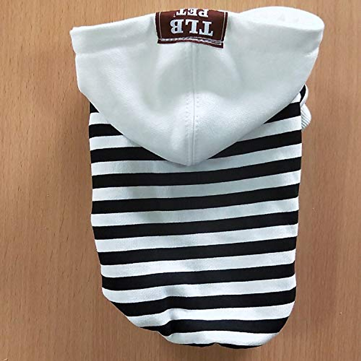 TOMOO Pet and Owner's Parent-Child Matching Hoodie,Black and White Stripe Couple Outfit Attire Pet Sweat Shirts Small Medium Large Dog's Clothes (Black XXL)