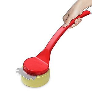 Anpro Grill Brush Bristle Free Scraper - Grill Brush with Scraper,Safe,No Scratch Cleaning,17inch Grill BBQ Cleaning Brush,Steam Cleaner Grill Cleaning Brush for Outdoor Gas/Charcoal Grilling Grates