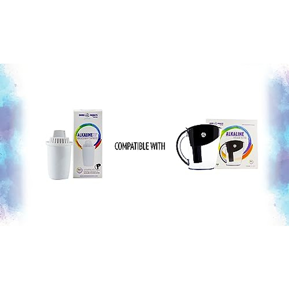 New Wave Enviro Alkaline Pitcher Replacement Cartridge 3 Pack, 80 Gallon Filter Life per Cartridge, Easy Installation, White