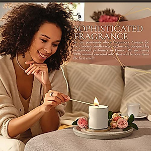 Scented Candles for Home Scented Aromatherapy Candle for Women, All-Natural Non-Toxic Soy Candle Gift in Concrete Jar, 7 Oz (Soho Regency)