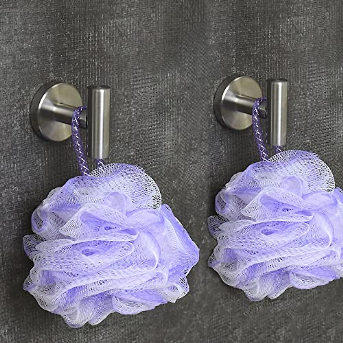 CANLUXY Towel Hooks for Bathroom 2 Pack - Robe Hooks for Kitchen Bath Wall Mounted - Towel Robe 2 Hooks Brushed