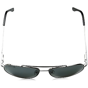Lacoste Men's L177S Aviator Sunglasses, Gunmetal/Grey Polarized, 59 mm