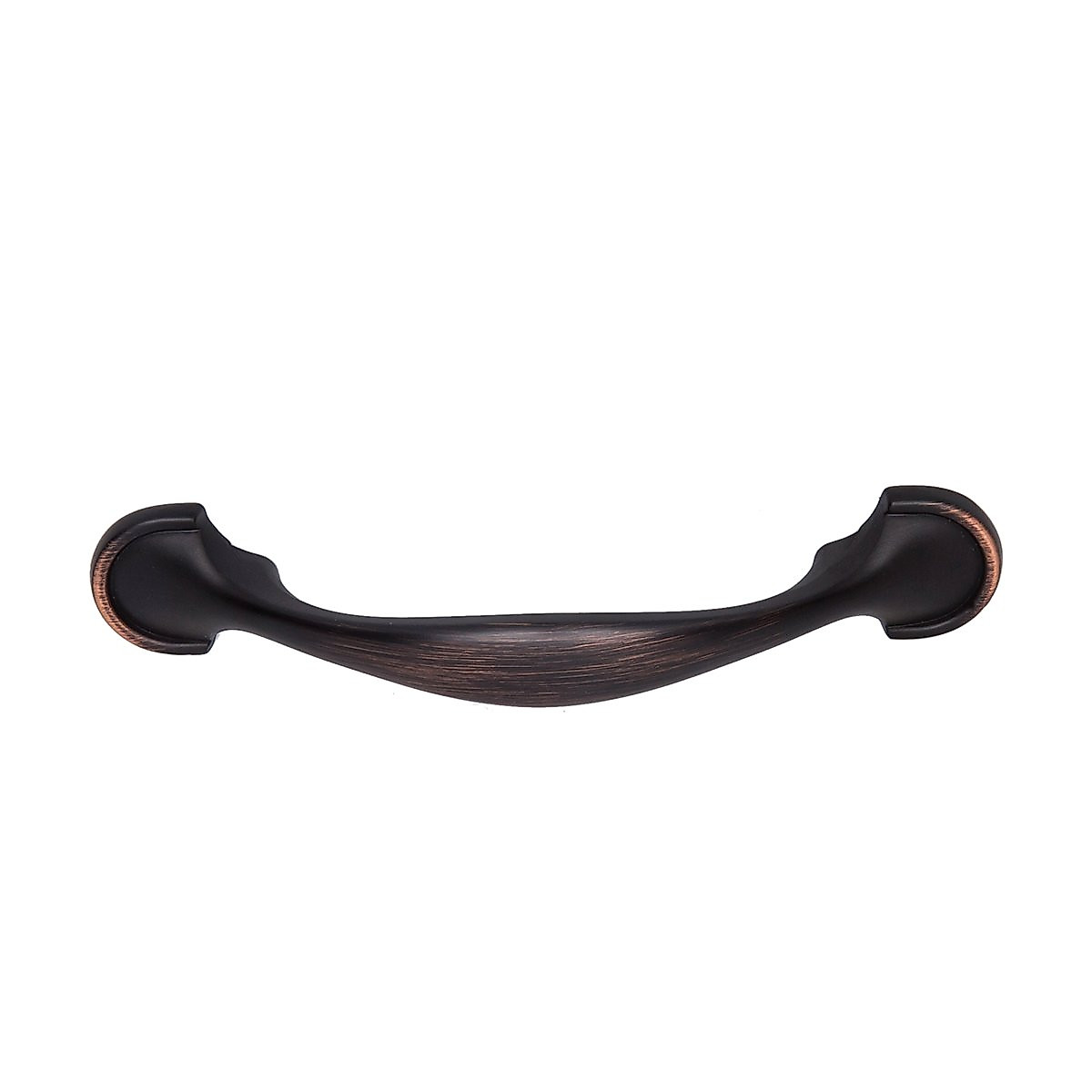 Amazon Basics Rounded Foot Cabinet Handle, 4.63-inch Length (3-inch Hole Center), Oil Rubbed Bronze, 10-Pack