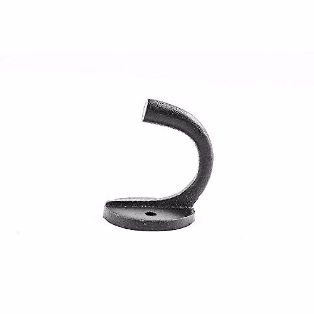 Renovators Supply Bathroom Hooks 1.6 in. Black Wrought Iron Wall Mount Hooks for Hanging Robe, Towel, Hat, or Jewellery with Mounting Hardware