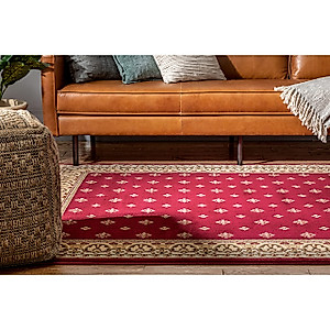 Well Woven Barclay Hudson Terrace Red Traditional Area Rug 5'3" X 7'3"