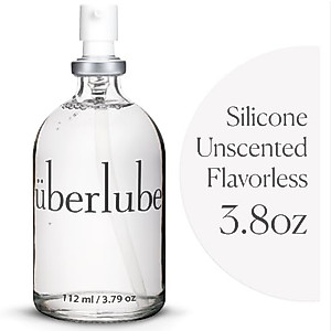Uberlube Silicone Base Lube - Unscented Silicone Lubricant Personal Lubrication : Latex Safe Privacy Sex Lube Liquid for Couples Women & Men - Flavorless, Vaginal & Anal - 112ml