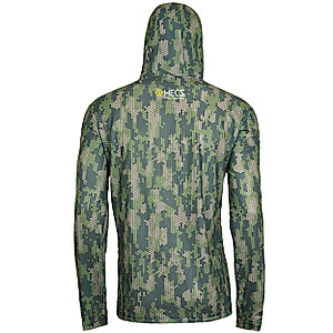 HECS Hunting HECStyle Stealth Screen Hoodie with Face Mask Deer Turkey & Big Game Hunting Accessories & Gear Unisex-Medium Green