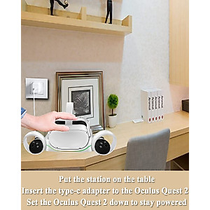 Megadream Charging Dock for Oculus Quest 2, Fast Charging Dock for Oculus Quest 2 VR Headset, Desk Mounted & Wall Mounted, Led Display, with 2 Holder for Touch Controller