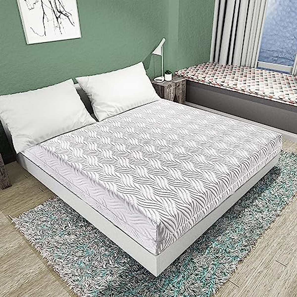 KNAMOTL King Size Mattress 10 Inch, Gel Memory Foam Mattress with Individual Pocket Springs, Hybrid Mattress in a Box for Pressure Relief & Cooler Sleep, CertiPUR-US Certified (King)