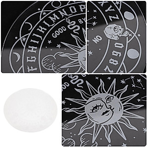 OSALADI 3pcs Pendulum Dashboard Divination Prop Supplies Portable Divination Board Divination Board Decorative Dowsing Divination Board Desktop Decor Acrylic Board Accessories Skeleton