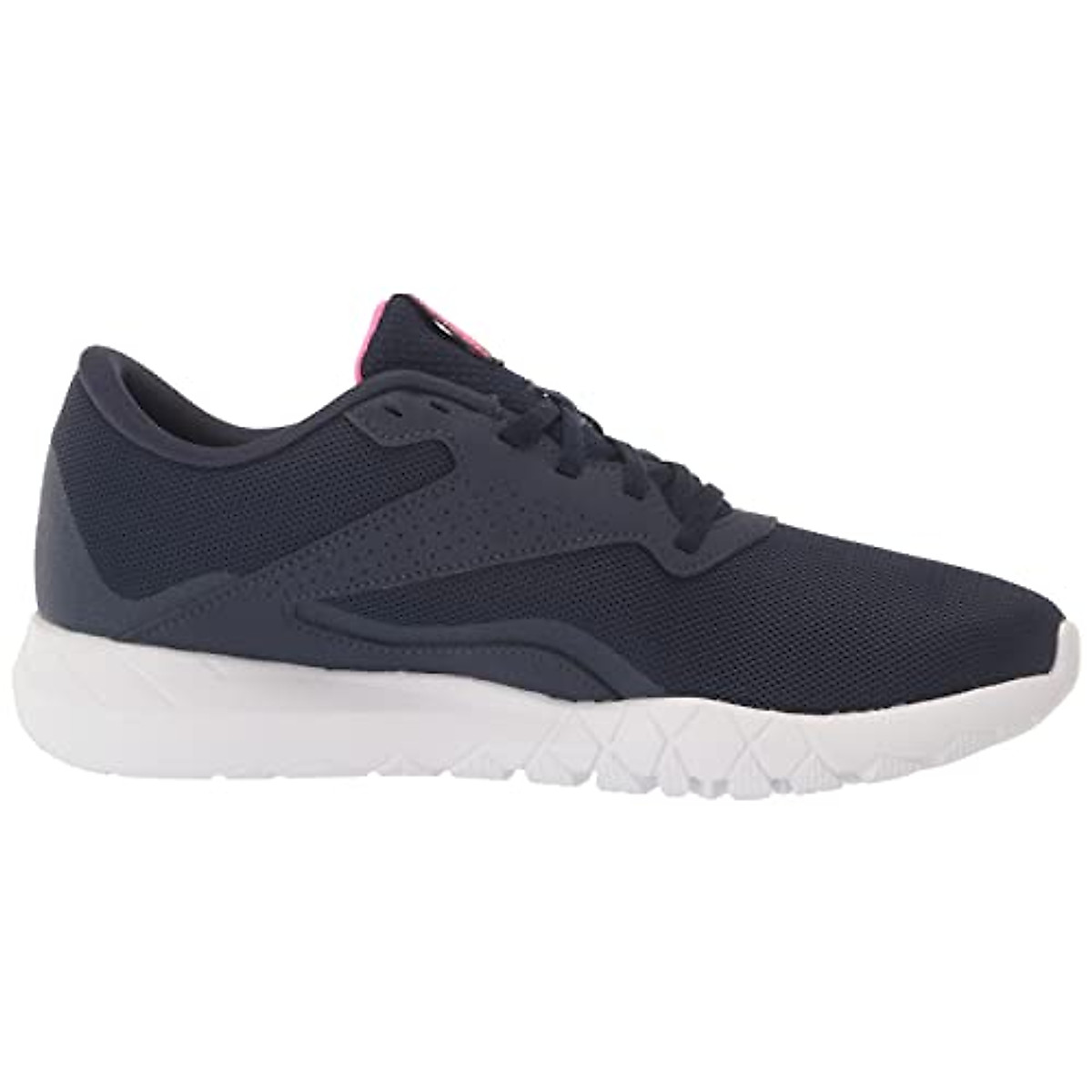 Reebok Women's Flexagon Energy 3.0 Cross Trainer, Vector Navy/Quartz Glow/Atomic Pink, 7.5