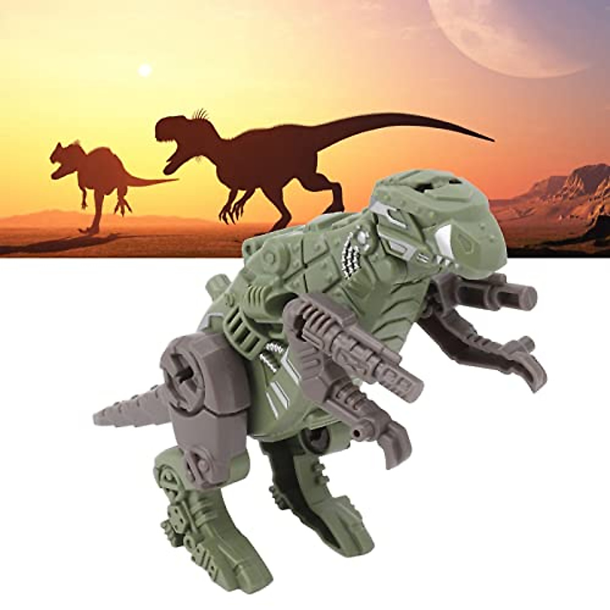 Transformed Dinosaur Robot, Improve Imagination Dinosaur Transformer Toy Safe 3 Shape Joint for Kids (Type B)