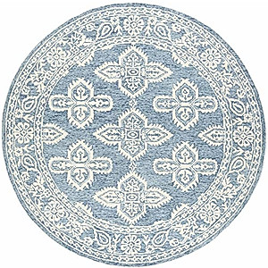 Hauteloom Passaic Wool Living Room, Bedroom Area Rug - Bohemian/Global - Blue, Beige - 8' x 10'
